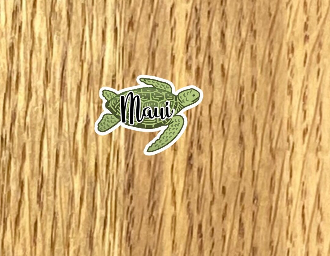 Maui Sea Turtle Sticker: Aloha Hawaii Decal, Water Resistant; 3” - Etsy