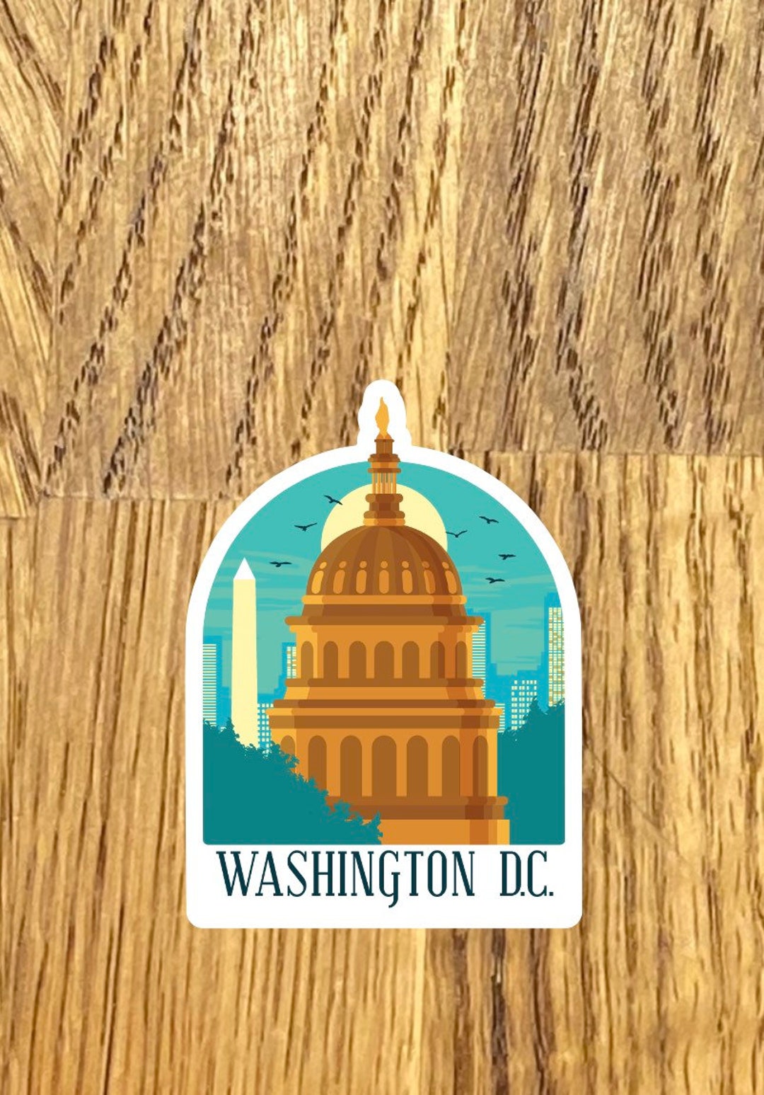 Washington DC 2.5 Car Sticker , Water Resistant Laptop Vinyl Laminated ...