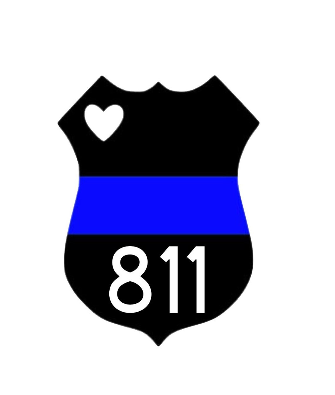Police Badge Memorial Sticker 2.5 Police Decal Sticker for - Etsy