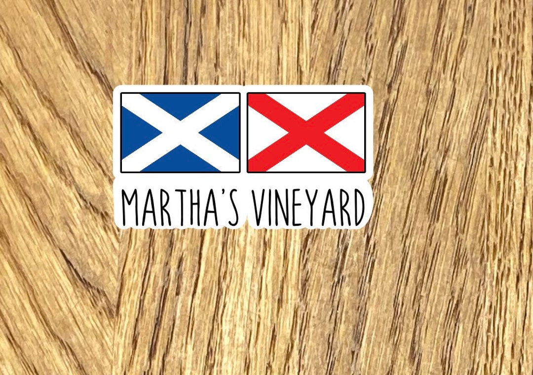 Martha's Vineyard Flag Sticker: Water Resistant Vinyl Decal - Etsy