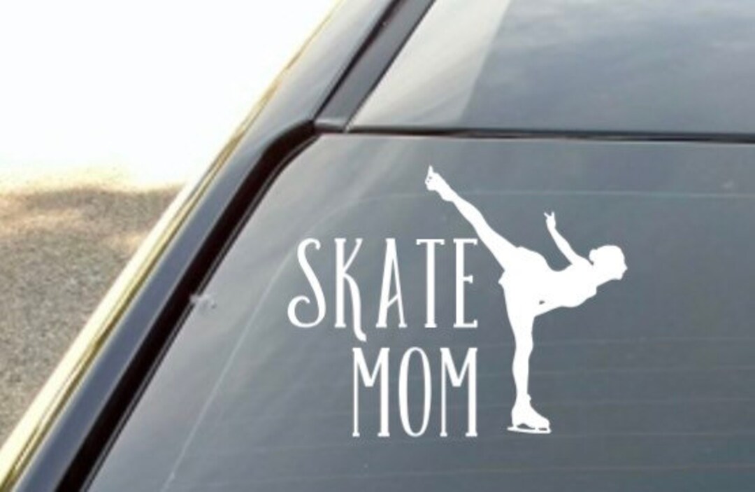 Ice Skating Vinyl Decal Sticker for Car Window, Laptop, Customization ...