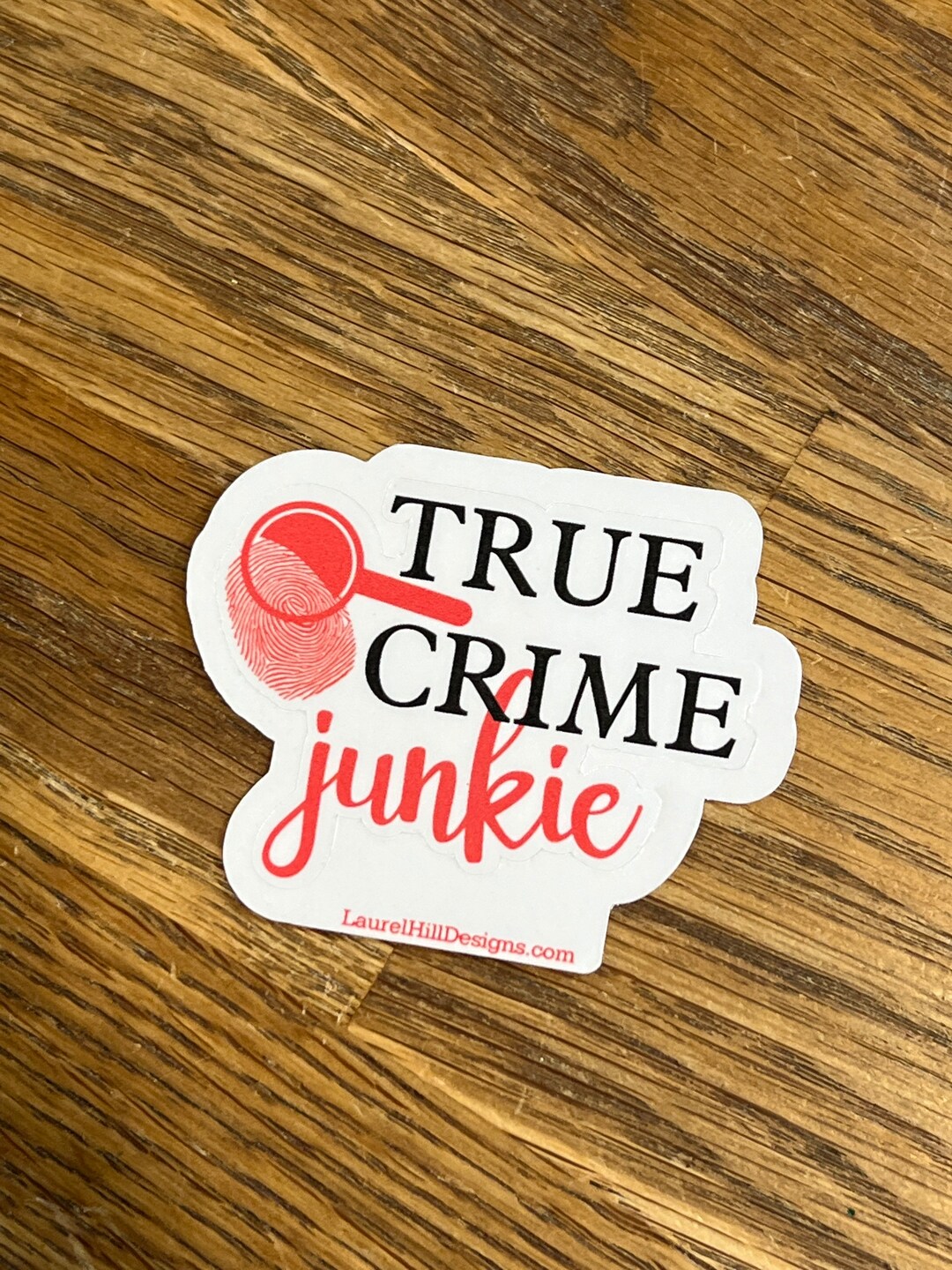 True Crime 2.5" Sticker, Vinyl Laminated Decal, Crime Podcast Sticker ...