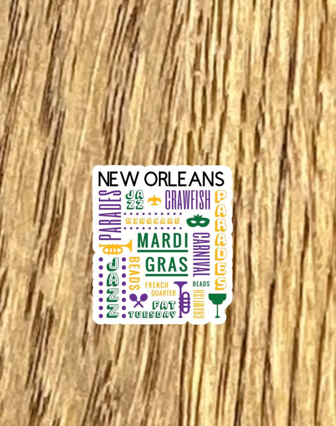 New Orleans 2.5 Sticker Decal, Water Resistant Laptop Vinyl Laminated ...