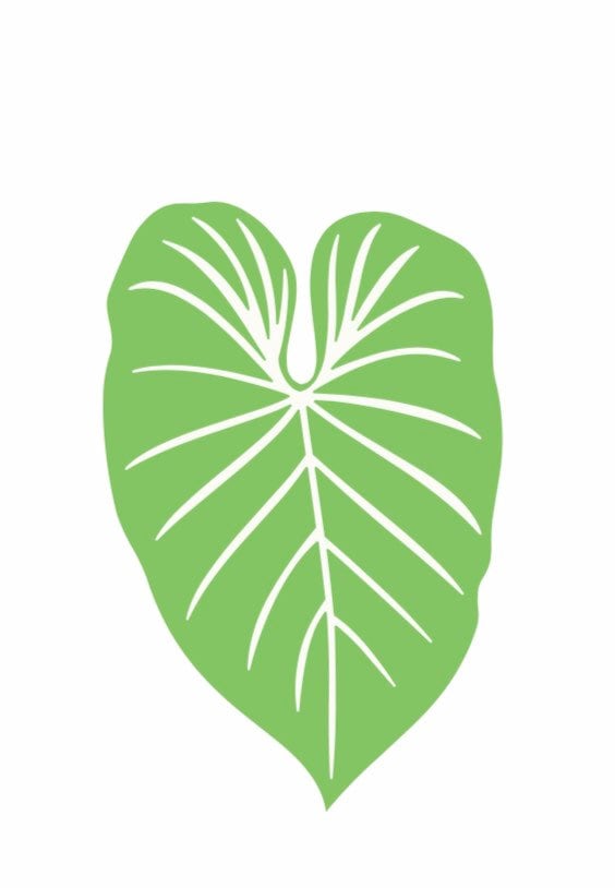Plant Leaf Decal Sticker for Car Window or Laptop, Plant Mama, Alocasia ...