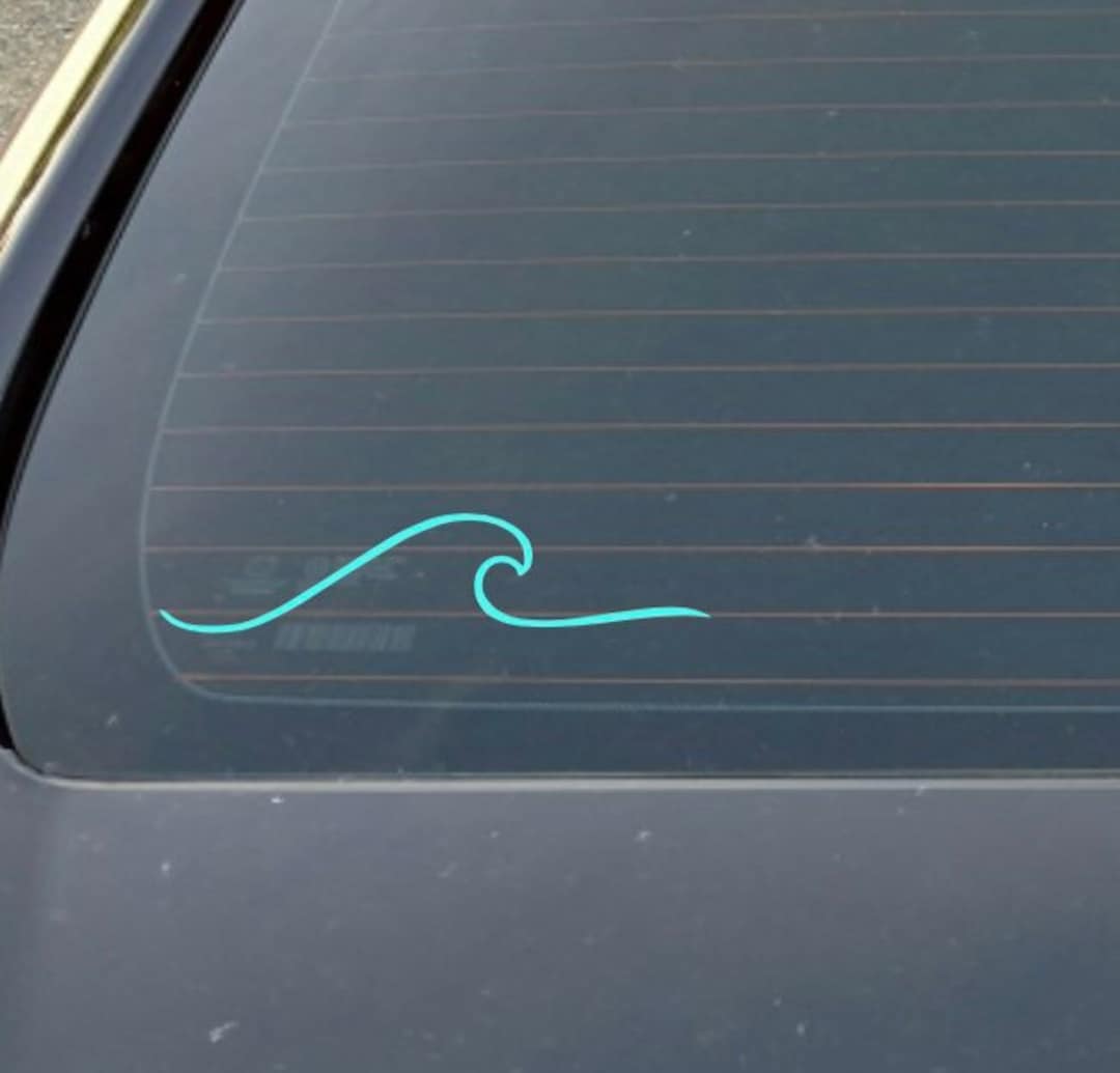 Wave Decal, Surfer Decal, Surf Sticker, Paddle Board Decal, Sup Decal ...