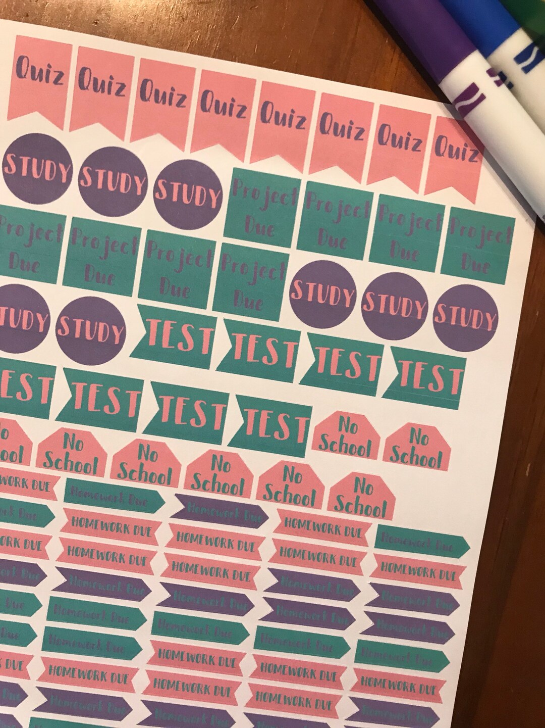 Planner Stickers, Back to School Planner, School Calendar, Teacher ...