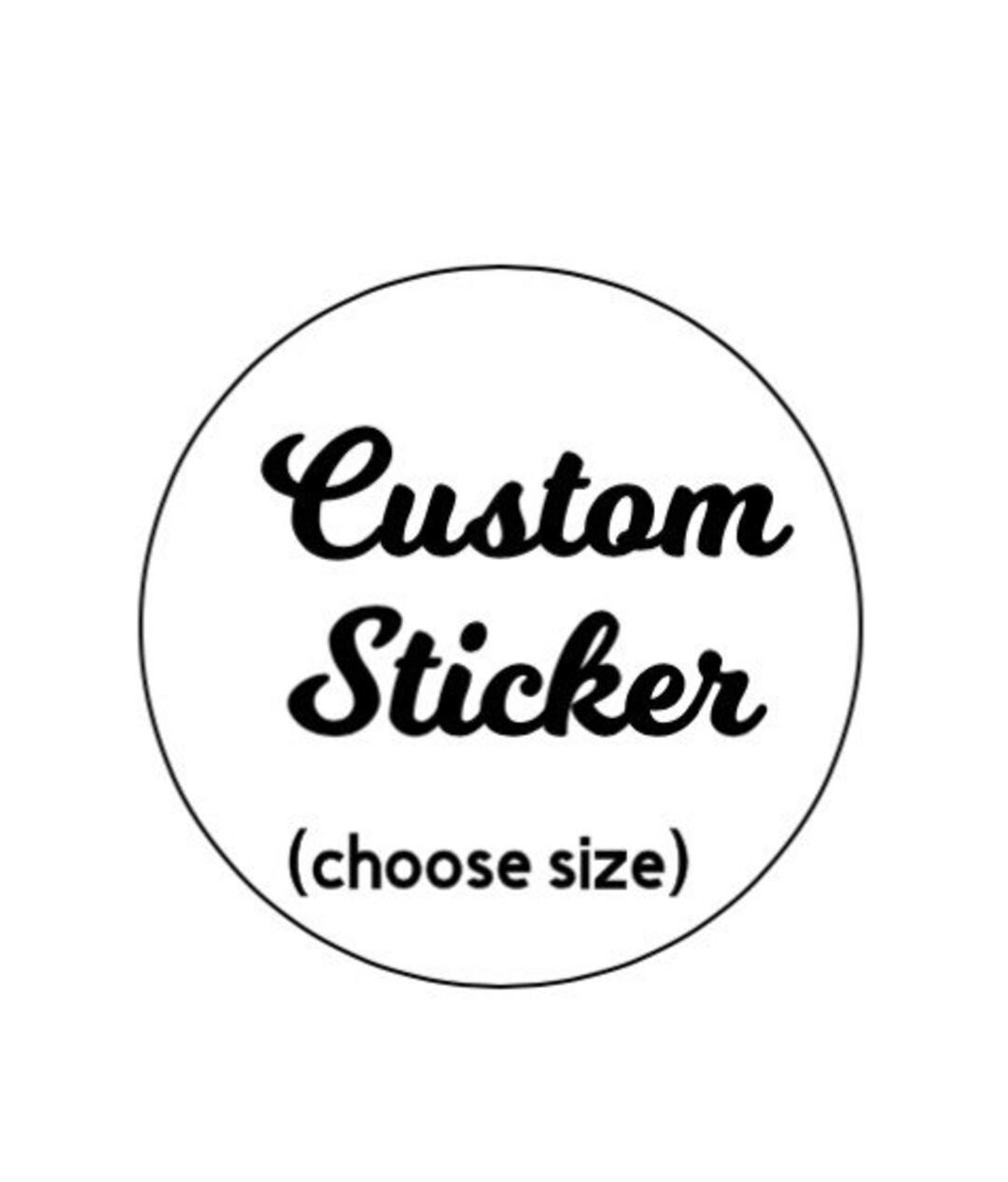 Round Logo Sticker Shop Labels, Thank You, Business Name Sticker,water ...