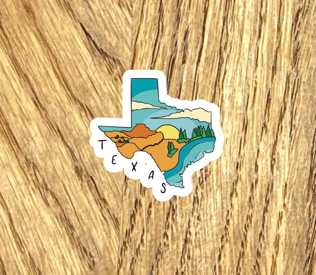 Texas Sticker 2.5 Sticker Decal, Sticker for Laptop or Water Bottle ...