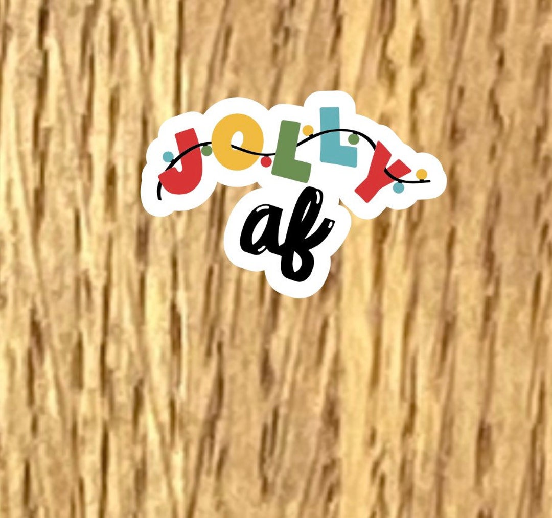 Jolly Christmas Lights Sticker, Sticker Decal, 2.5”, Christmas Mail ...