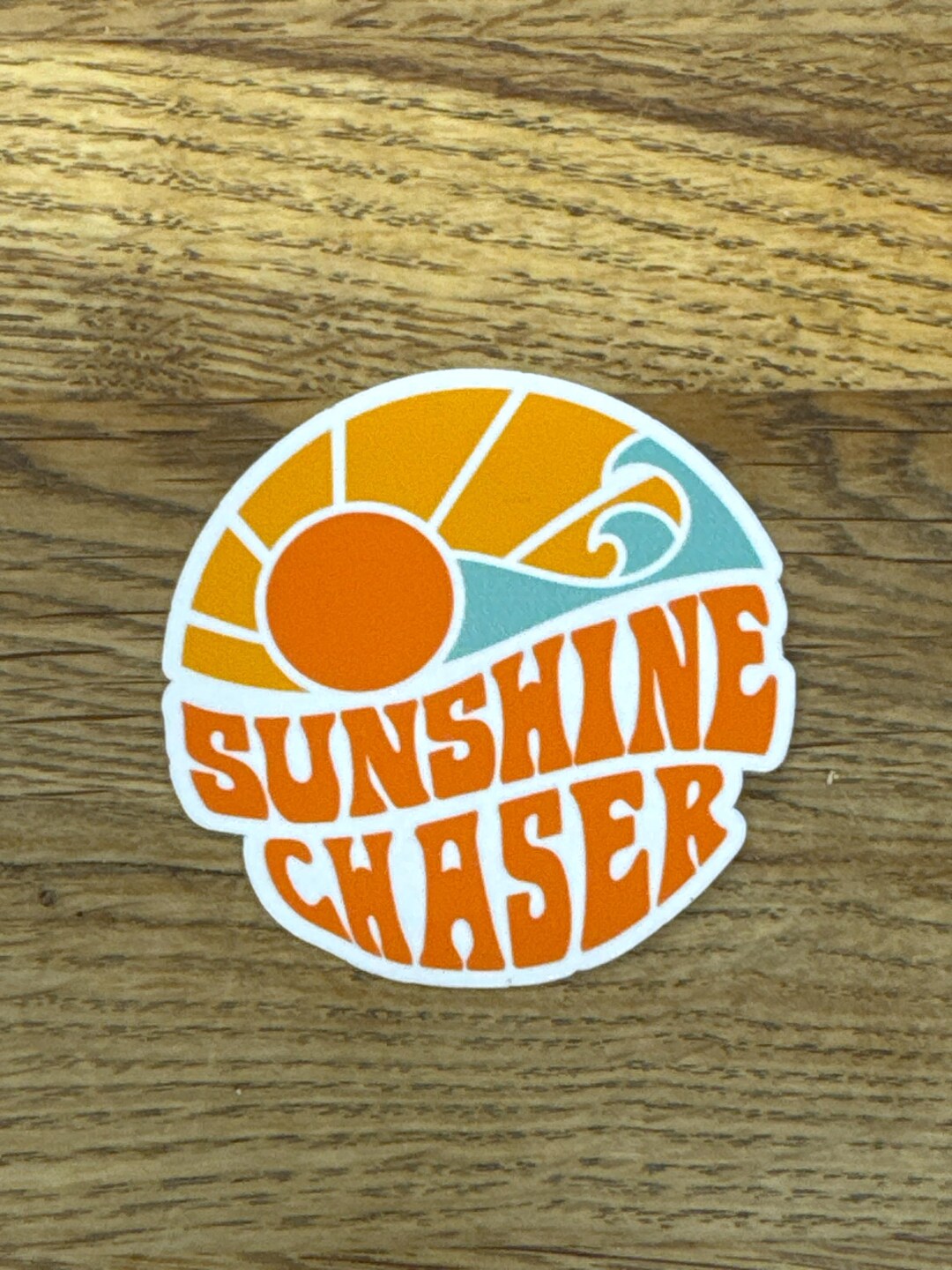 Sunshine Chaser Sticker Decal, Water Resistant Sunset Laptop Vinyl ...