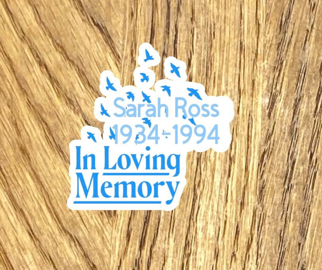 Custom Memorial Vinyl Sticker: Laminated Laptop Decal (2.5") - Etsy