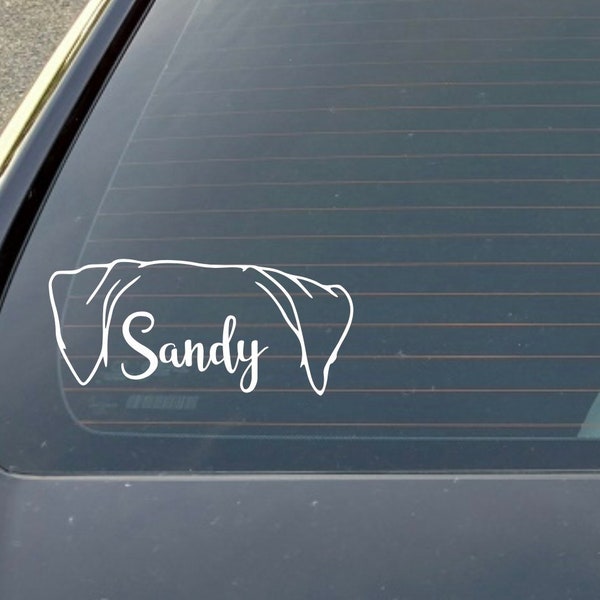 Dog Head Outline Car Decal - Etsy