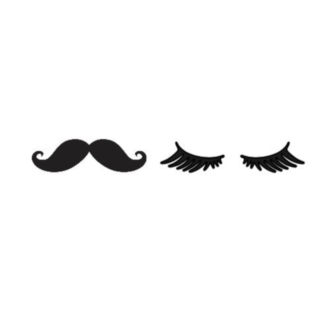 Staches or Lashes Gender Reveal Decals for Cups, 10 Each, Vinyl ...