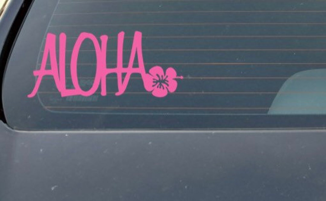 Aloha Decal, Hawaiian Decal, Hibiscus, Hawaii, Tropical Laptop, Coffee ...