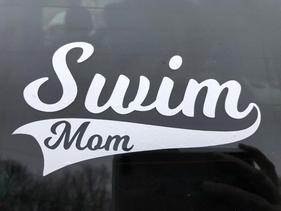 Swim Mom decal swim team swim name decal swimming sticker | Etsy