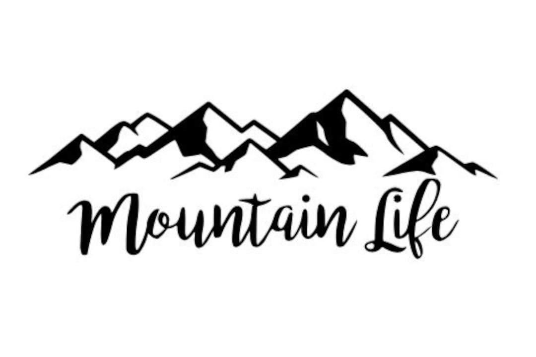 Mountain Life Decal, Skiing Sticker for Car Window, Helmet, Coffee ...