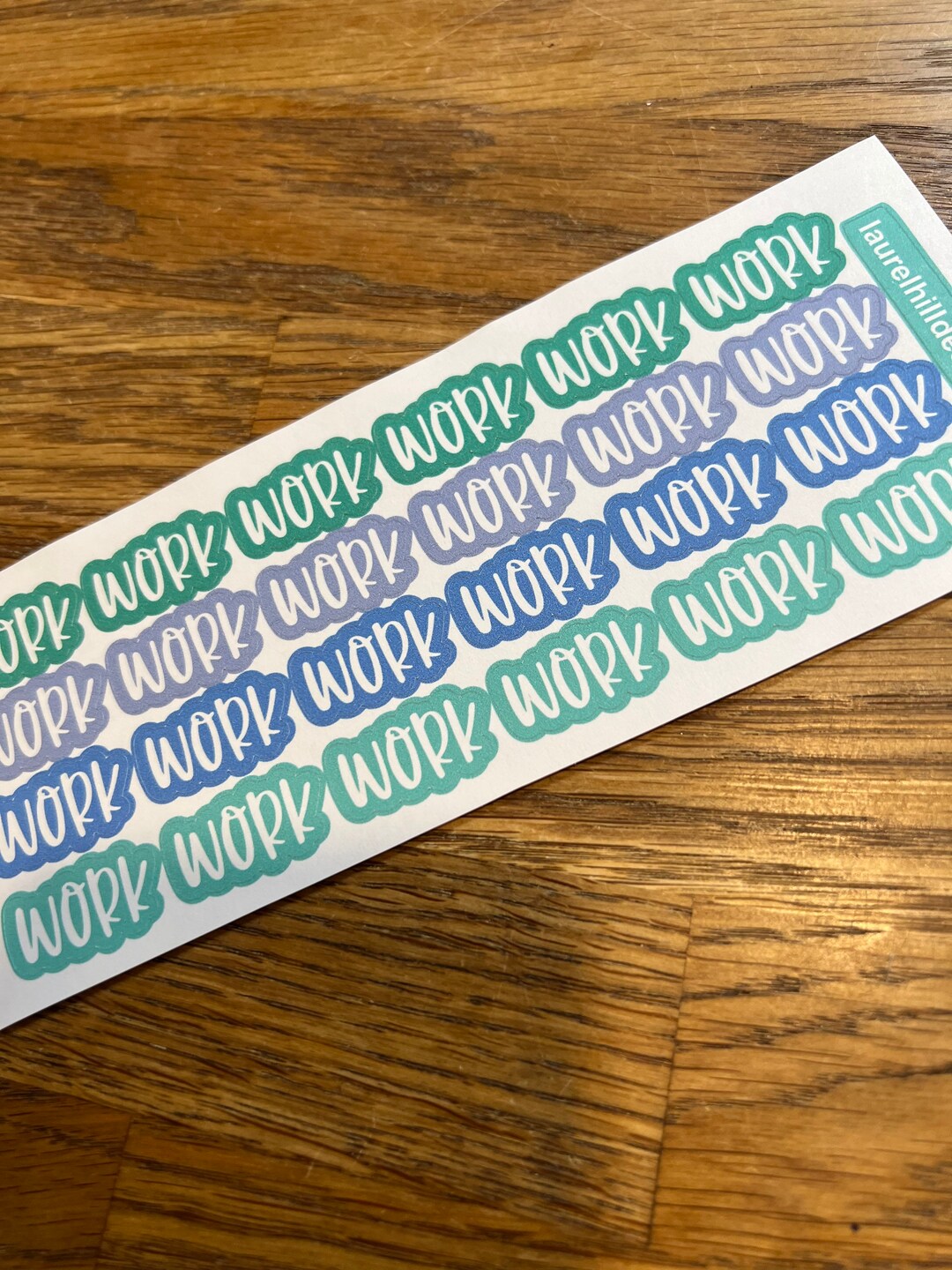 Work Planner Stickers, 24 per Sheet, 1" Blue and Green Matte Stickers ...