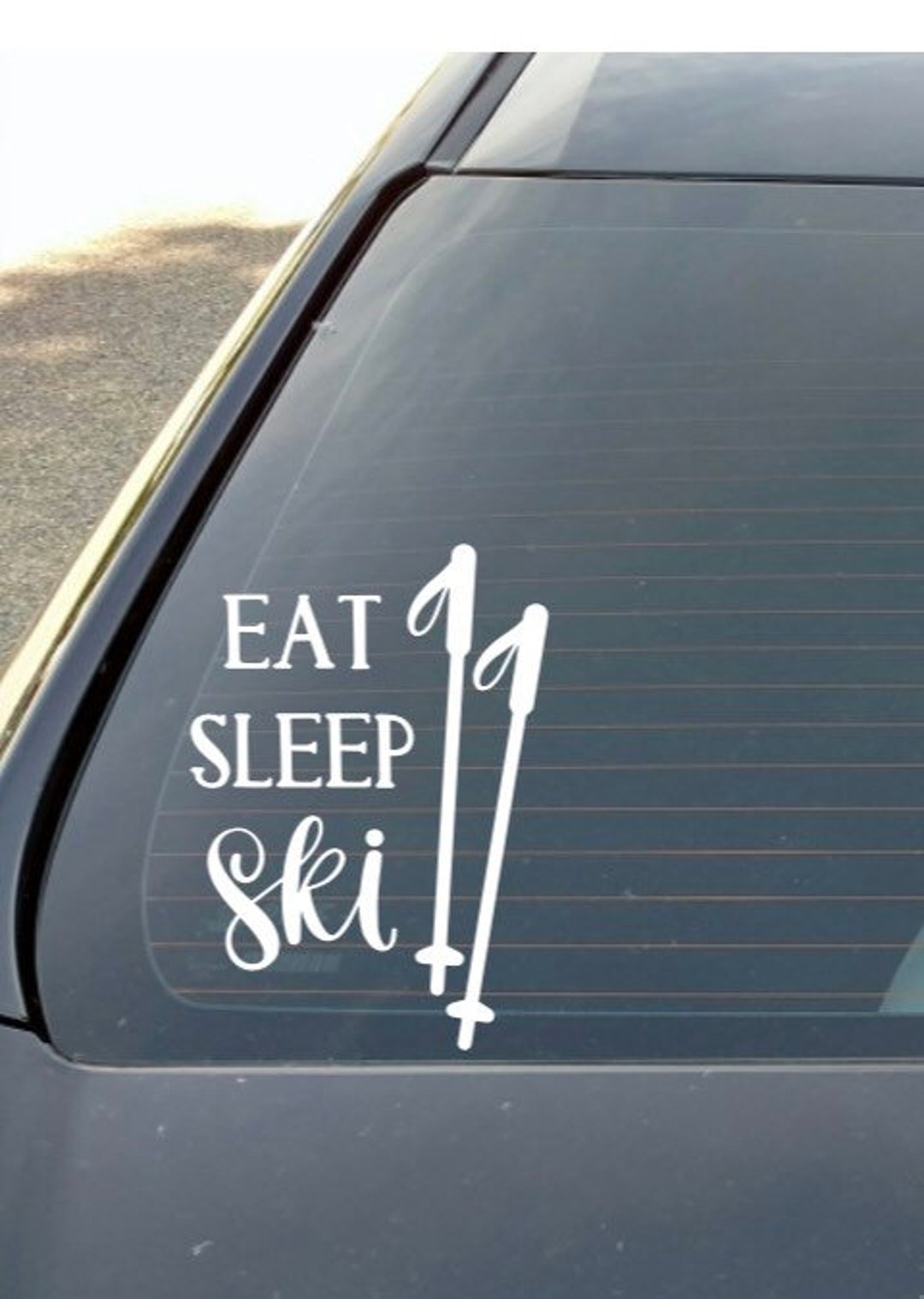 Ski Decal, Skiing Sticker for Car Window, Helmet, Coffee Tumbler ...