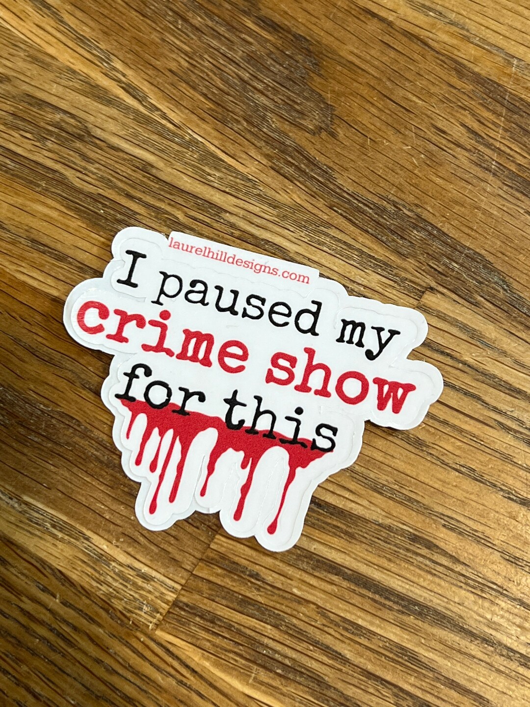 True Crime 3” Sticker, Vinyl Laminated Decal, Crime Podcast Sticker ...
