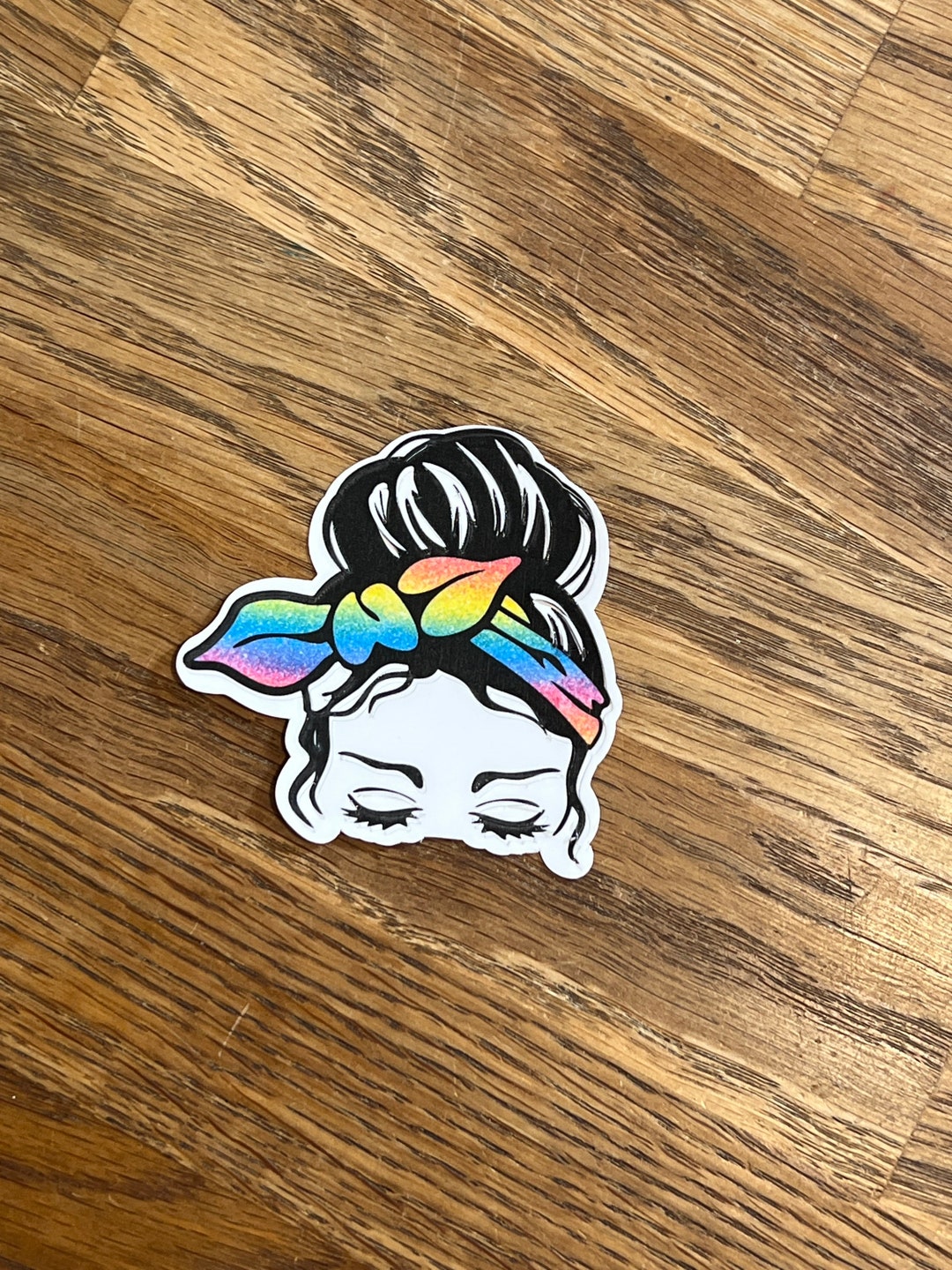 Gay Pride Messy Bun Vinyl Sticker: LGBTQ+ Laptop Decal - Etsy