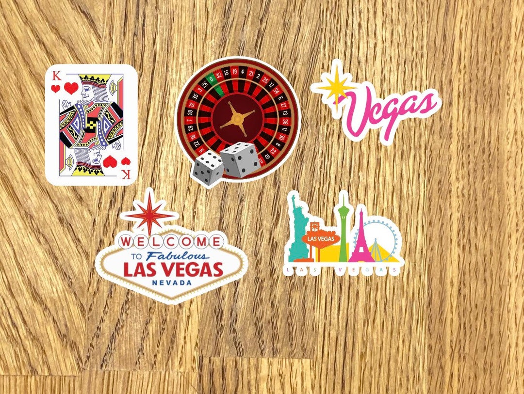 Las Vegas Sticker Pack: Laminated Vinyl Decals (5 Pack); 2.5" - Etsy