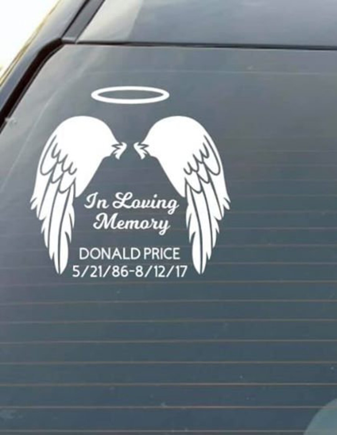In Loving Memory Decal: Custom Memorial Car Sticker - Etsy