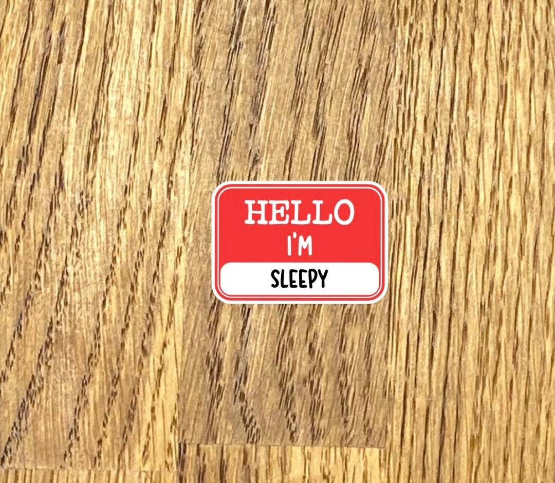 Sleepy Sticker 2.5" Sticker Decal, Sticker for Laptop or Water Bottle ...