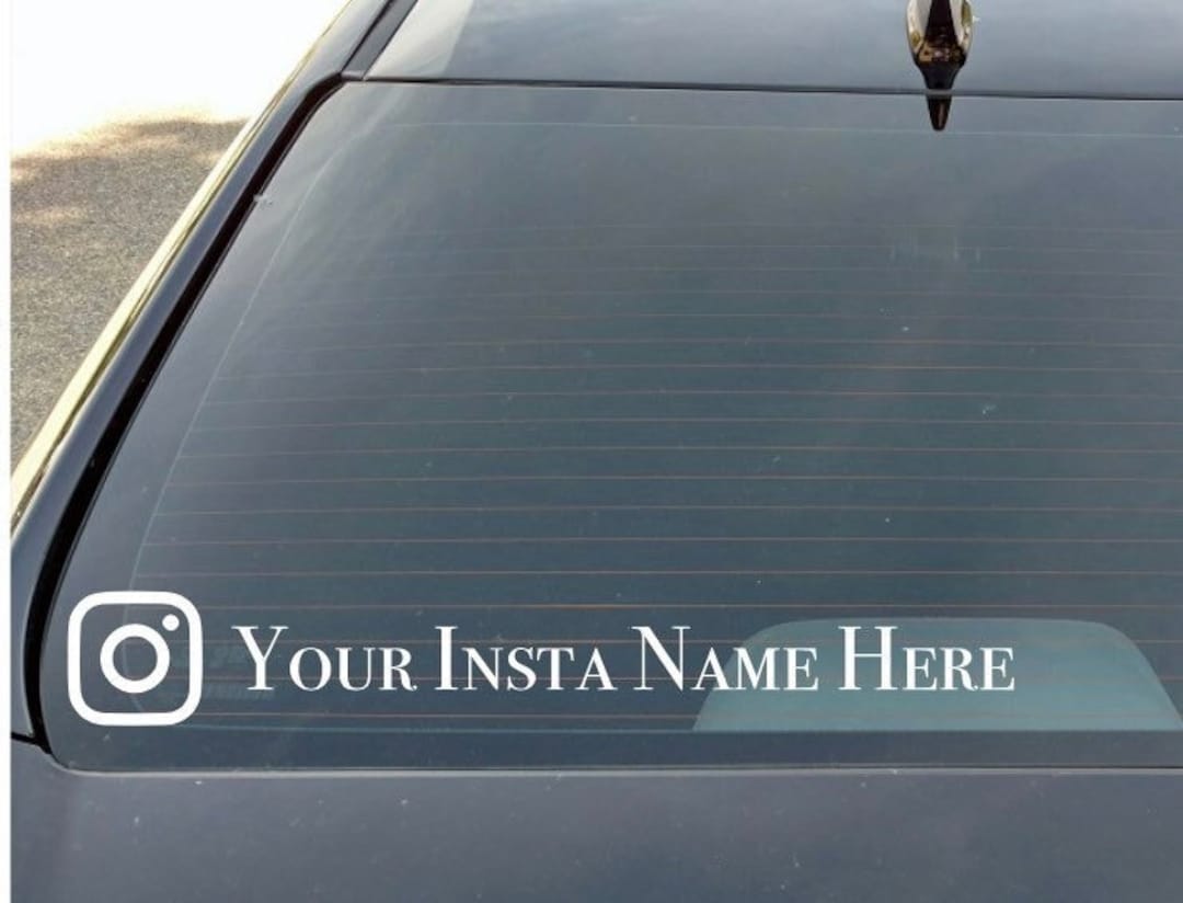 Custom Instagram Car Decal: Personalized Text, Business, Team - Etsy