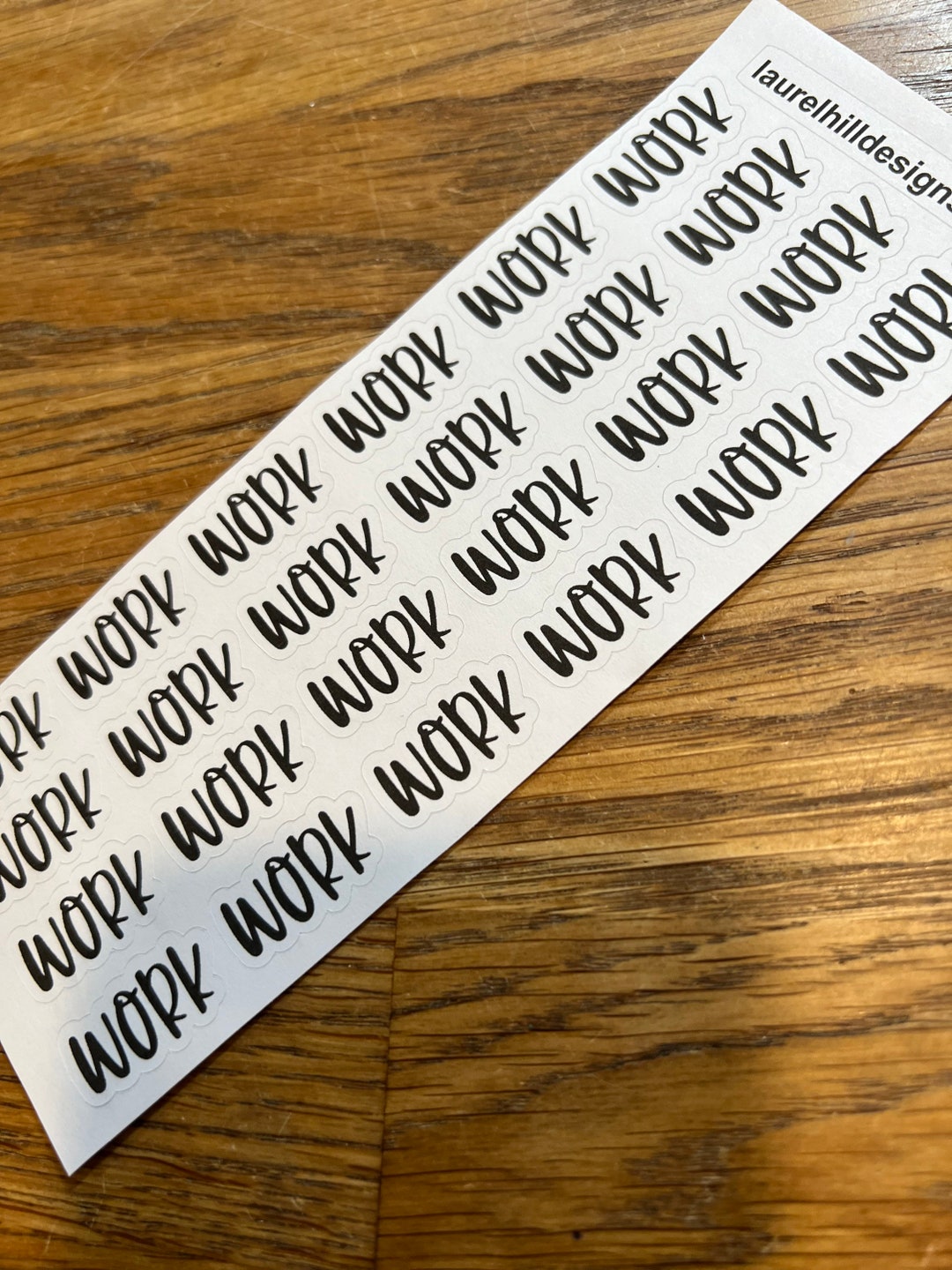 Work Planner Stickers, 24 per Sheet, 1" Black and White Matte Stickers ...