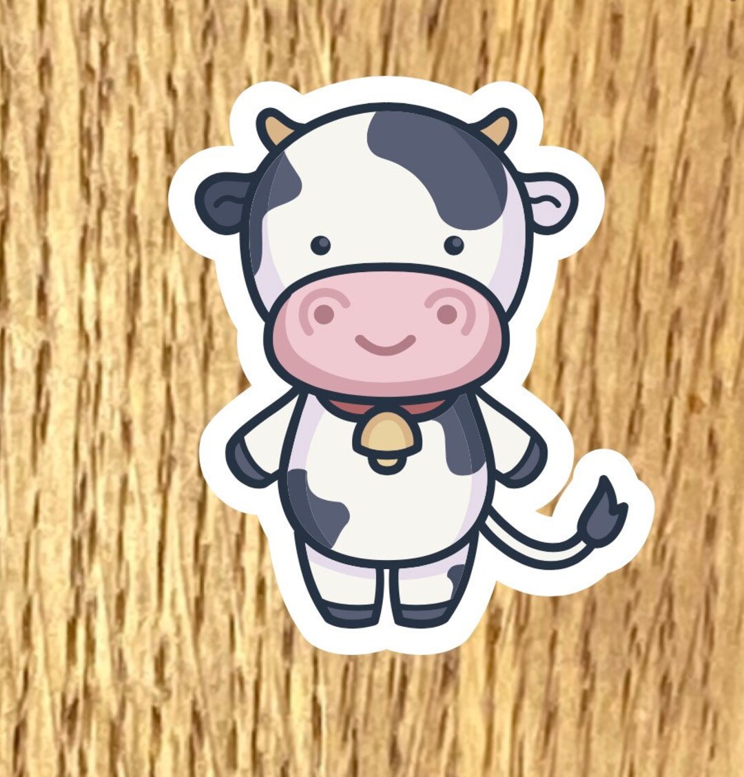 Cow Sticker 2.5 Sticker Decal, Sticker for Laptop or Water Bottle ...