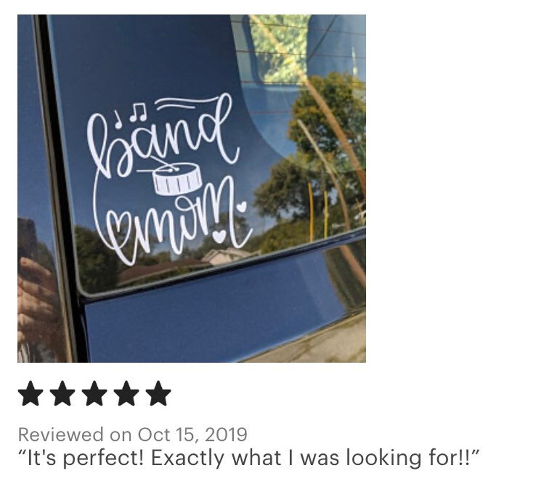 Band Mom Decal, Band Family, Drum Line, Decal for Laptop, Car, Water ...