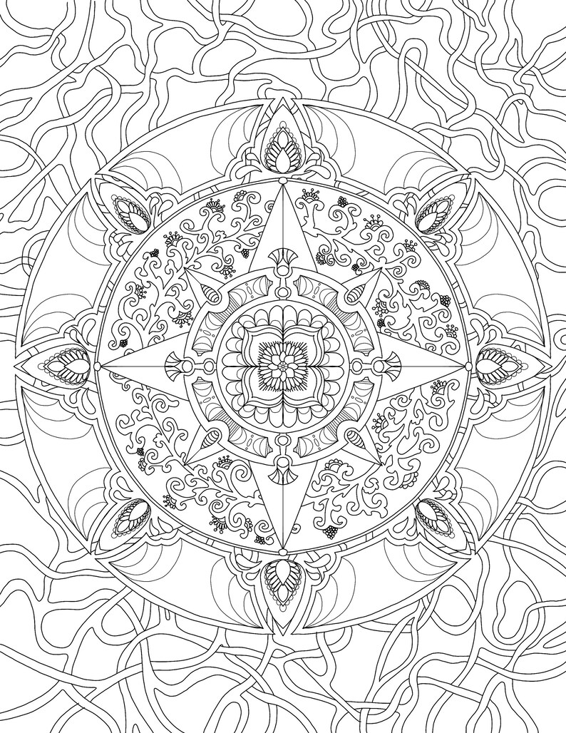 Color Me Calm Mandala Coloring Book - Etsy