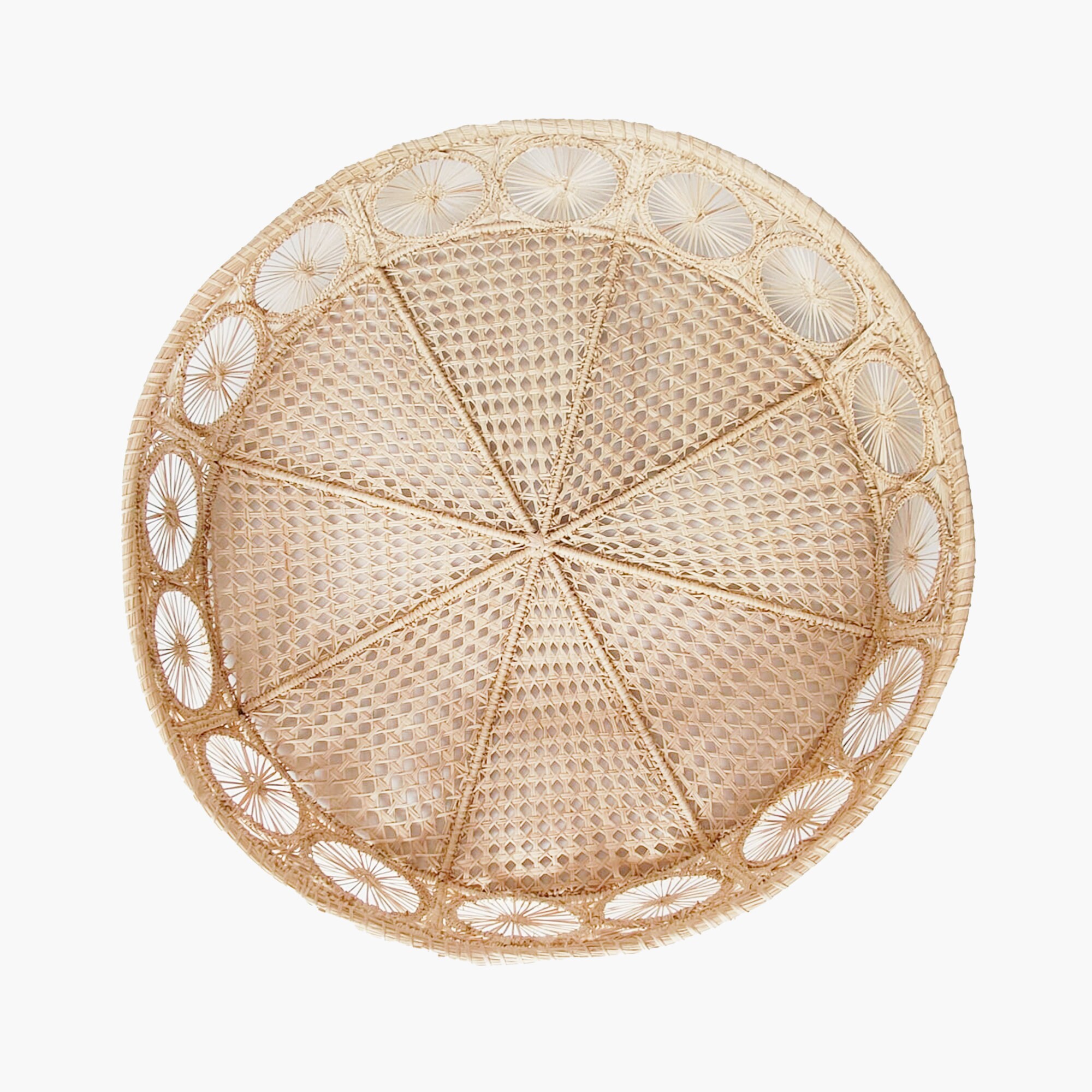 Round Iraca Tray / Colombian Straw Bread Basket / Tableware / - Etsy