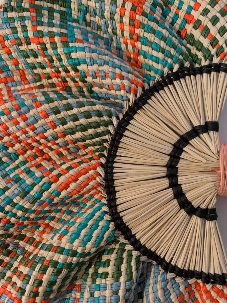 Iraca Hand Fan / Straw Raffia Fans / Wedding Favors / - Etsy