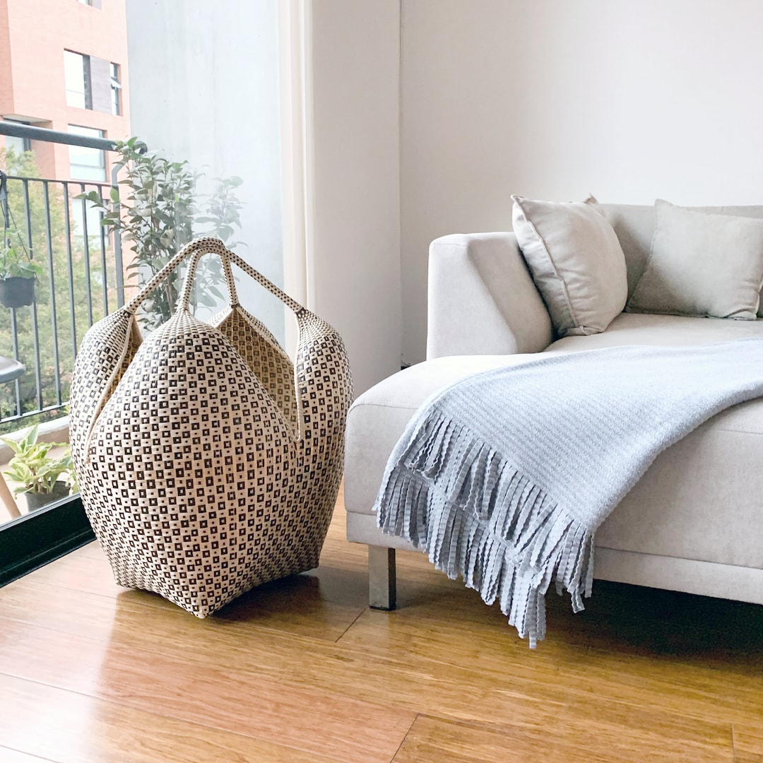 Cuatro Tetas Colombian Basket / Raffia Straw Basket / Storage Bin ...