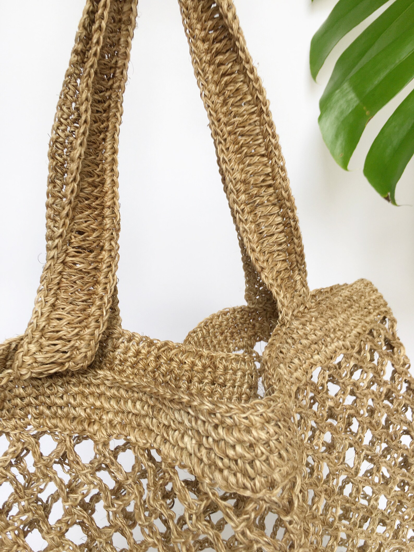 Natural White Straw Raffia Tote, Market Shoulder Bag, Handmade Summer ...