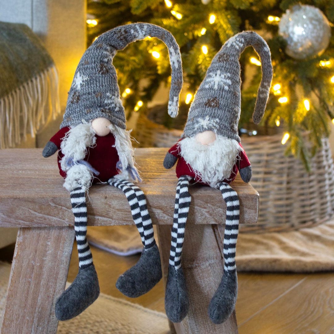Red & Grey Gonks With Stripy Legs - Etsy