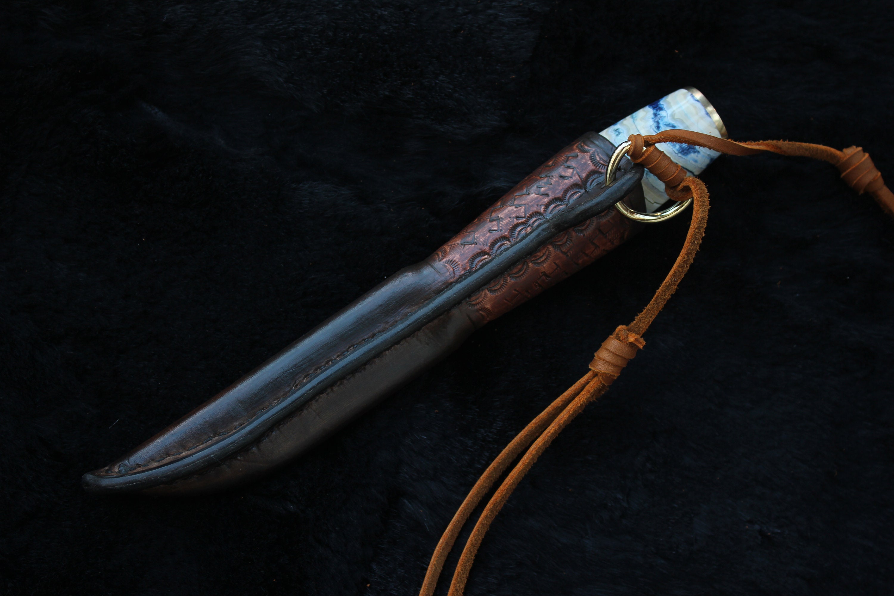 CUSTOM PUUKKO KNIFE with Stabilized tooth handle bushcraft | Etsy