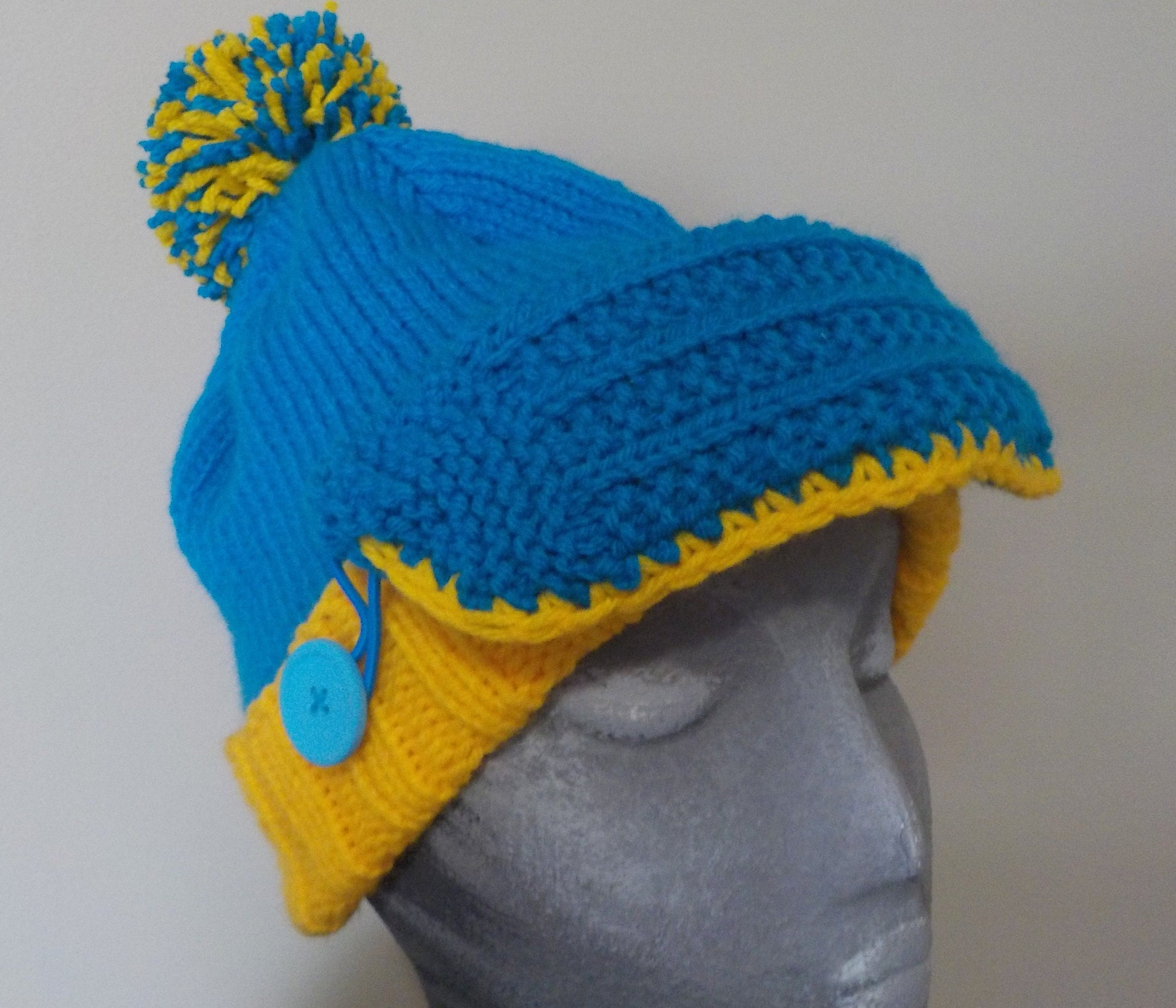 Kids hat with mask, kids toque with mask, face mask attached to hat ...