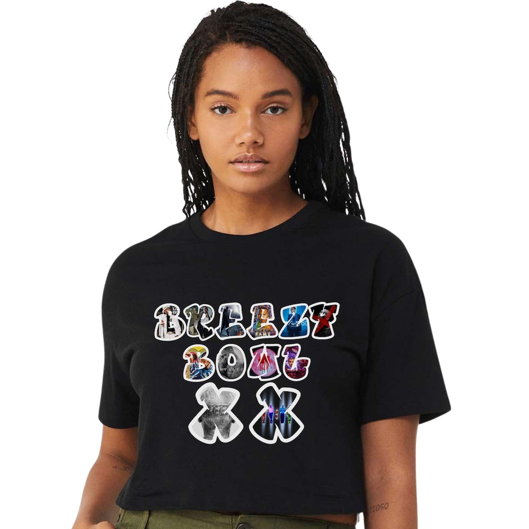 Chris Brown T-shirt Breezy Bowl XX World Tour Crop Tee Bootleg Hip Hop ...