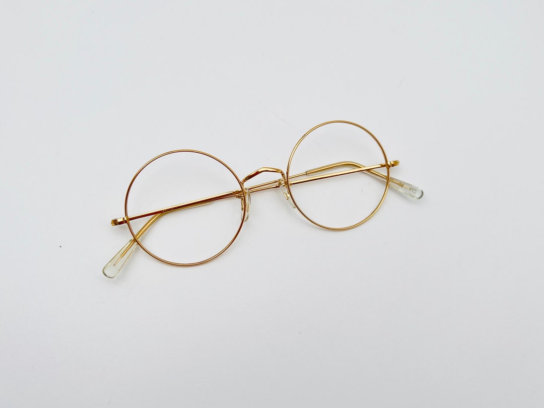 Vintage Savile Row Round Gold Eyewear Eyeglasses Optical Frame 14kt GF ...