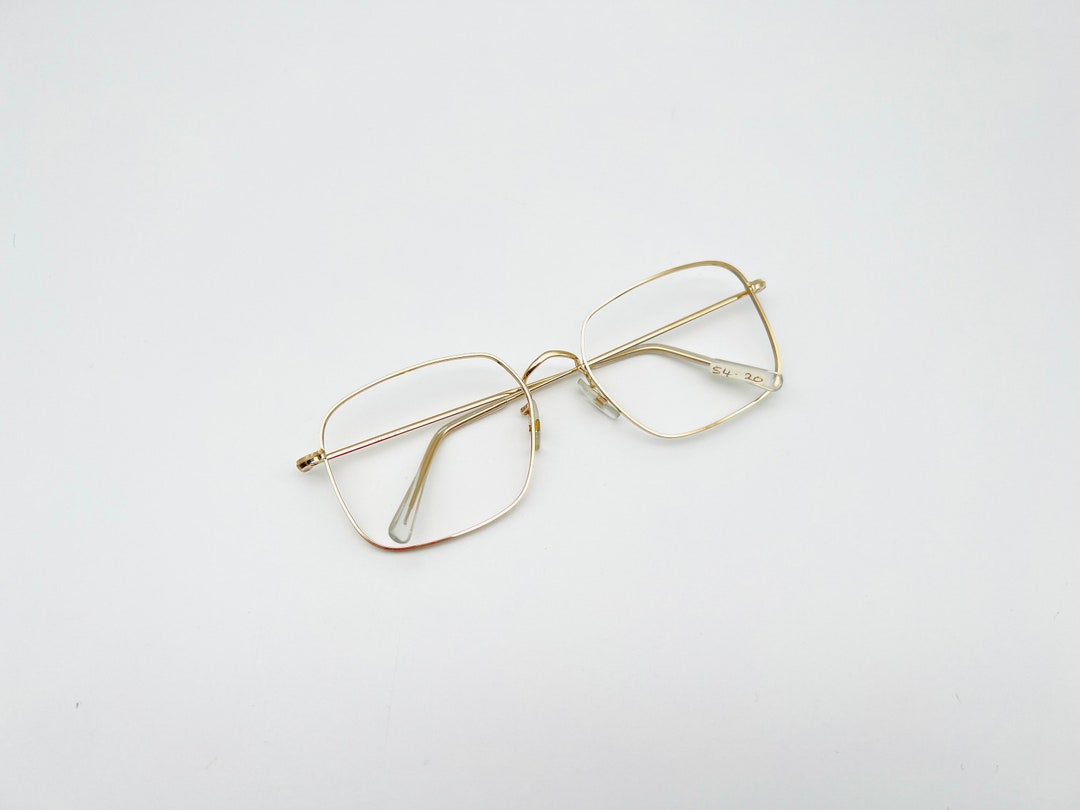 Vintage Algha 12 KT GF Square Gold Eyeglasses Optical Frame Eyewear ...