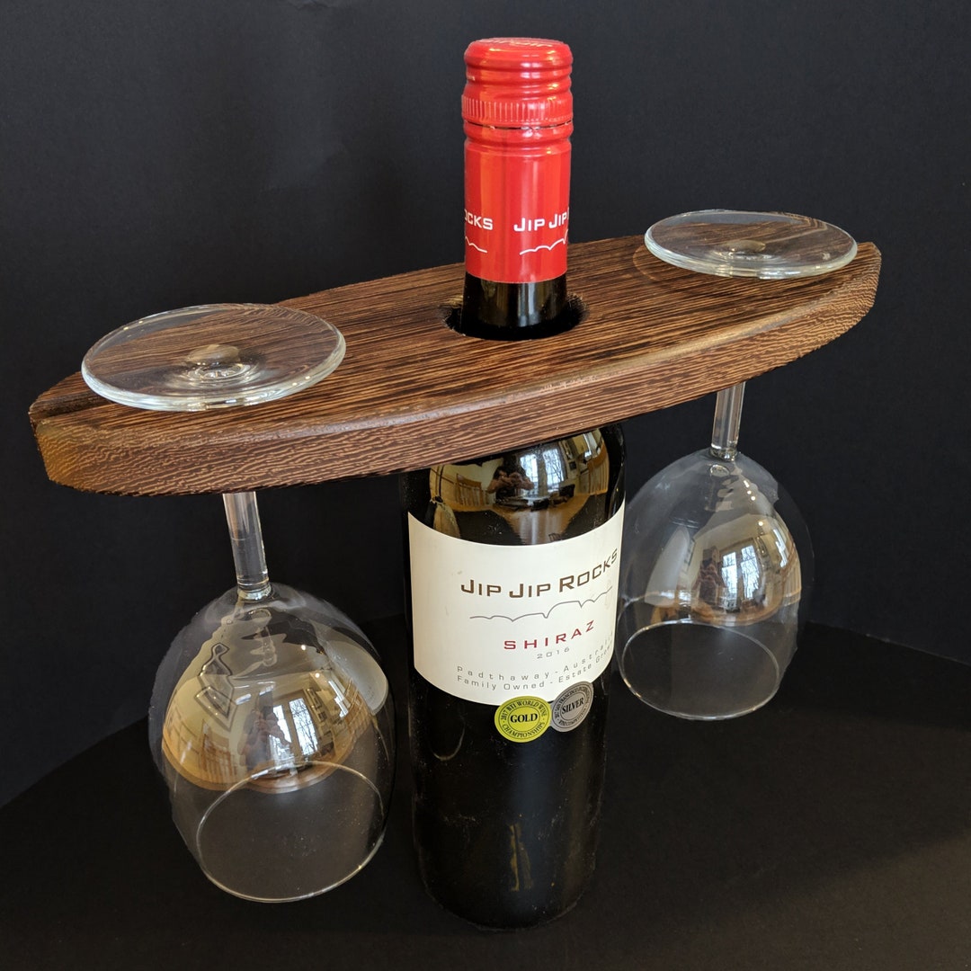 Handmade Hardwood Wine Glass Caddy - Etsy Canada
