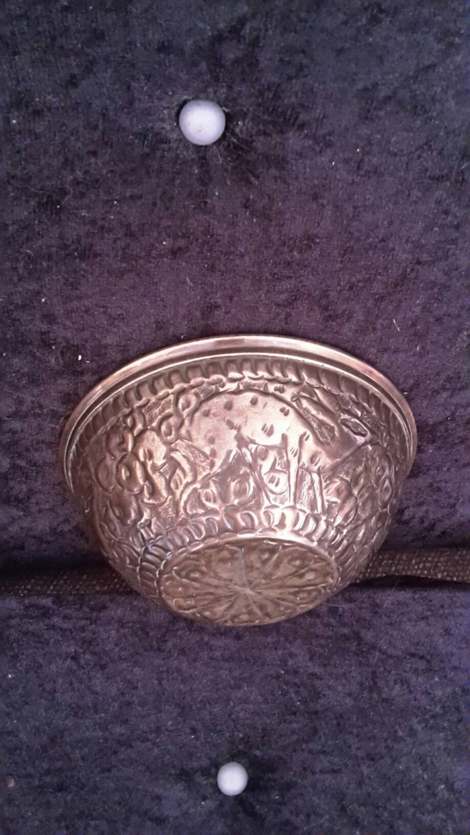 Vintage Islamic Brass Repousse Almsofferingsfinger Bowl | Etsy
