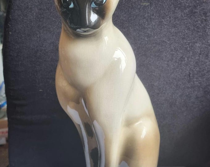 Lovely Extra Large Vintage 1950s Coopercraft England Porcelain Siamese ...