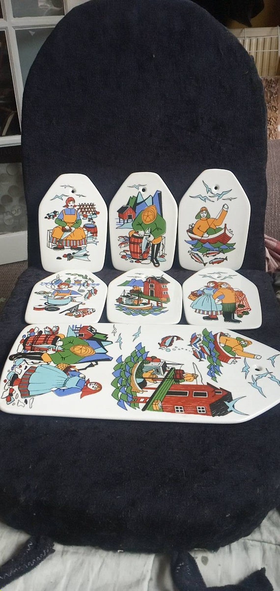 Rare Complete Figgjo Flint Norwegian Pottery Set of 6 Small - Etsy