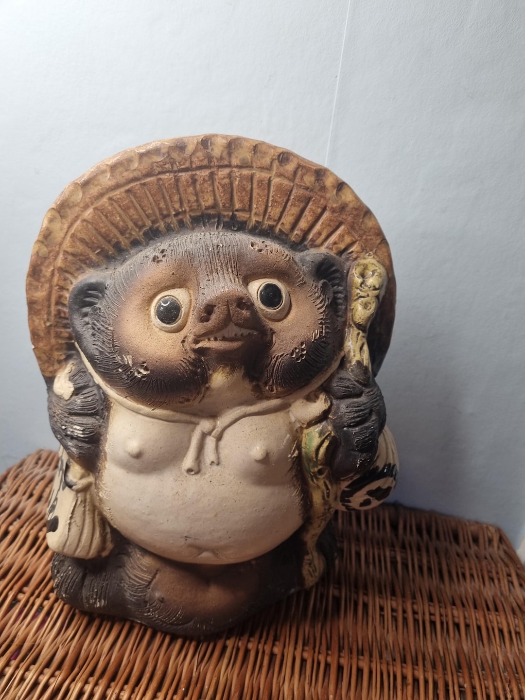 Shigaraki Ware Tanuki Raccoon Dog Figurine, Height Approx 35cm, Good ...