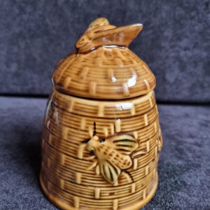 Large Vintage Porcelain Bee Hive Honeypot.japanese Majolica Bee Hive ...