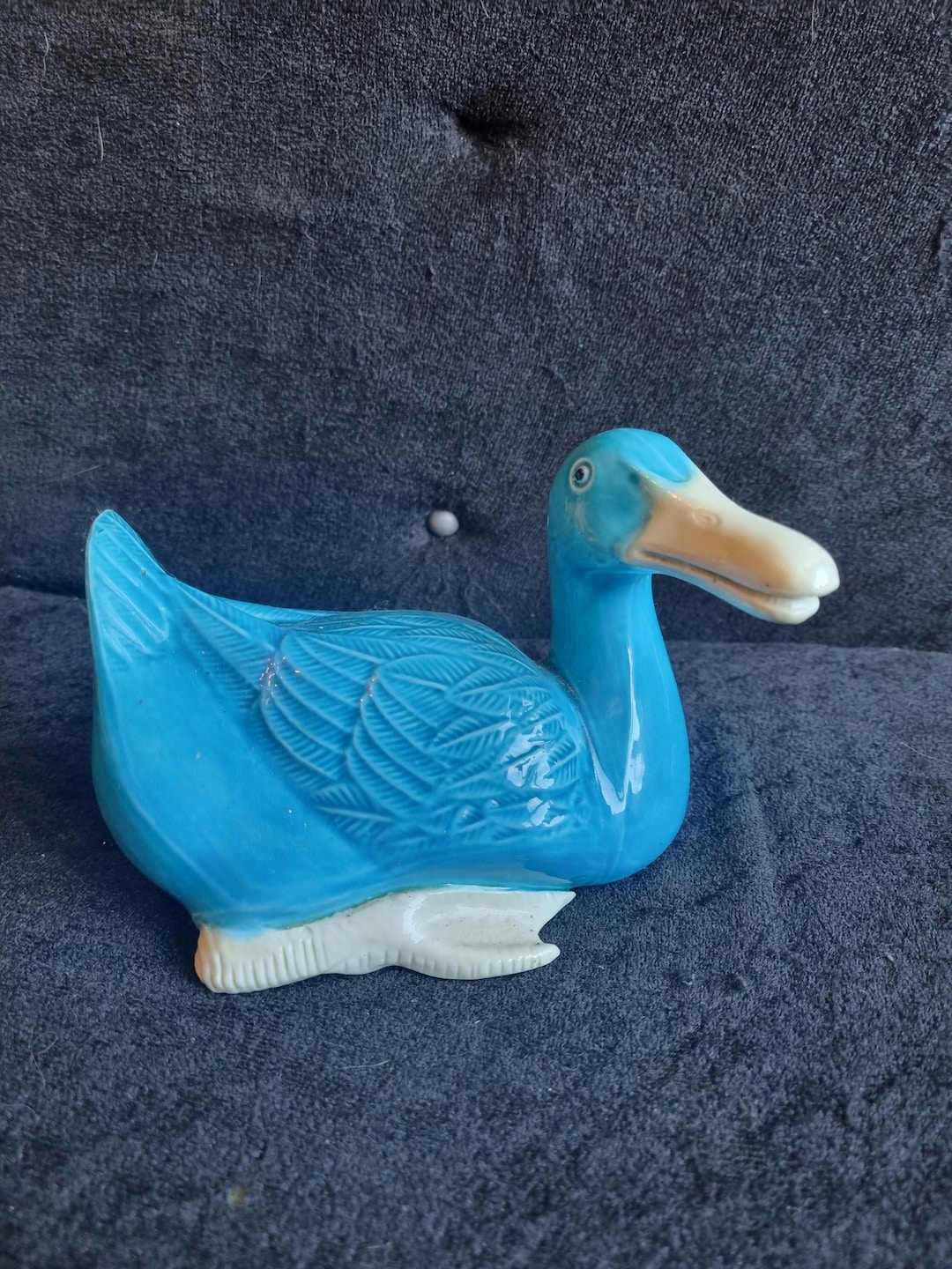 Mid Century Chinese Porcelain Turquoise Indian Runner Duck Figurine - Etsy