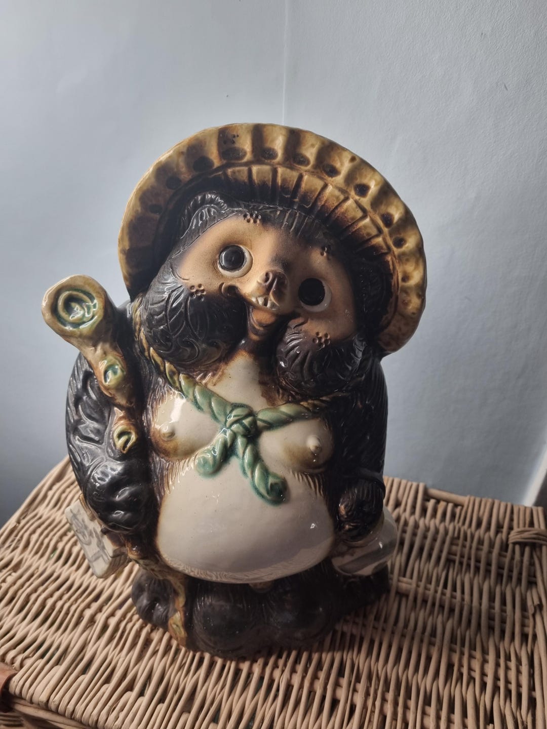Shigaraki Ware Tanuki Raccoon Dog Figurine, Height Approx 29cm, Good ...